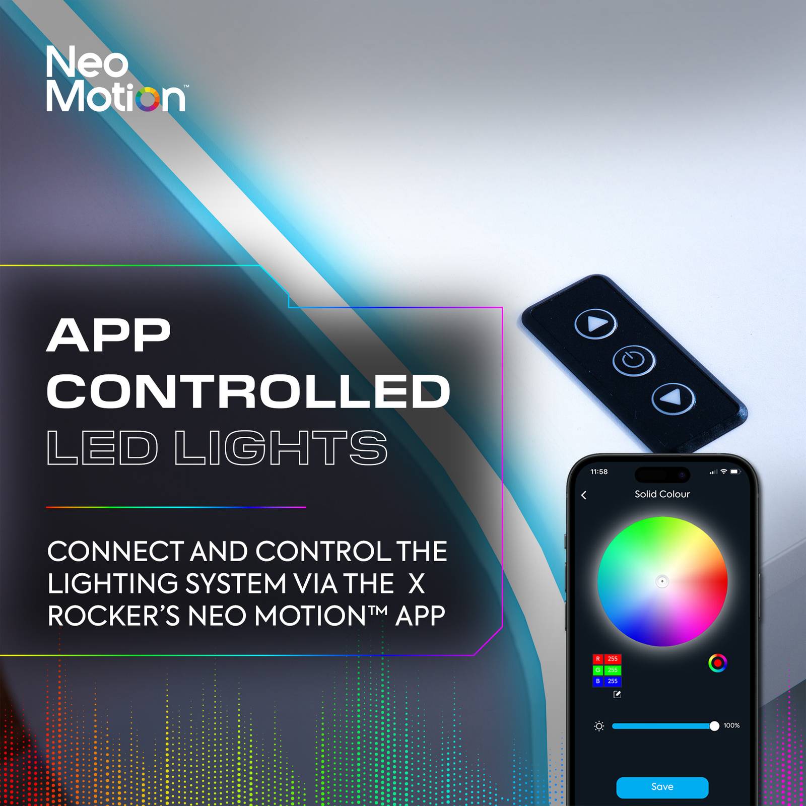 Electra TV Unit with LED Lights - White | X Rocker UK